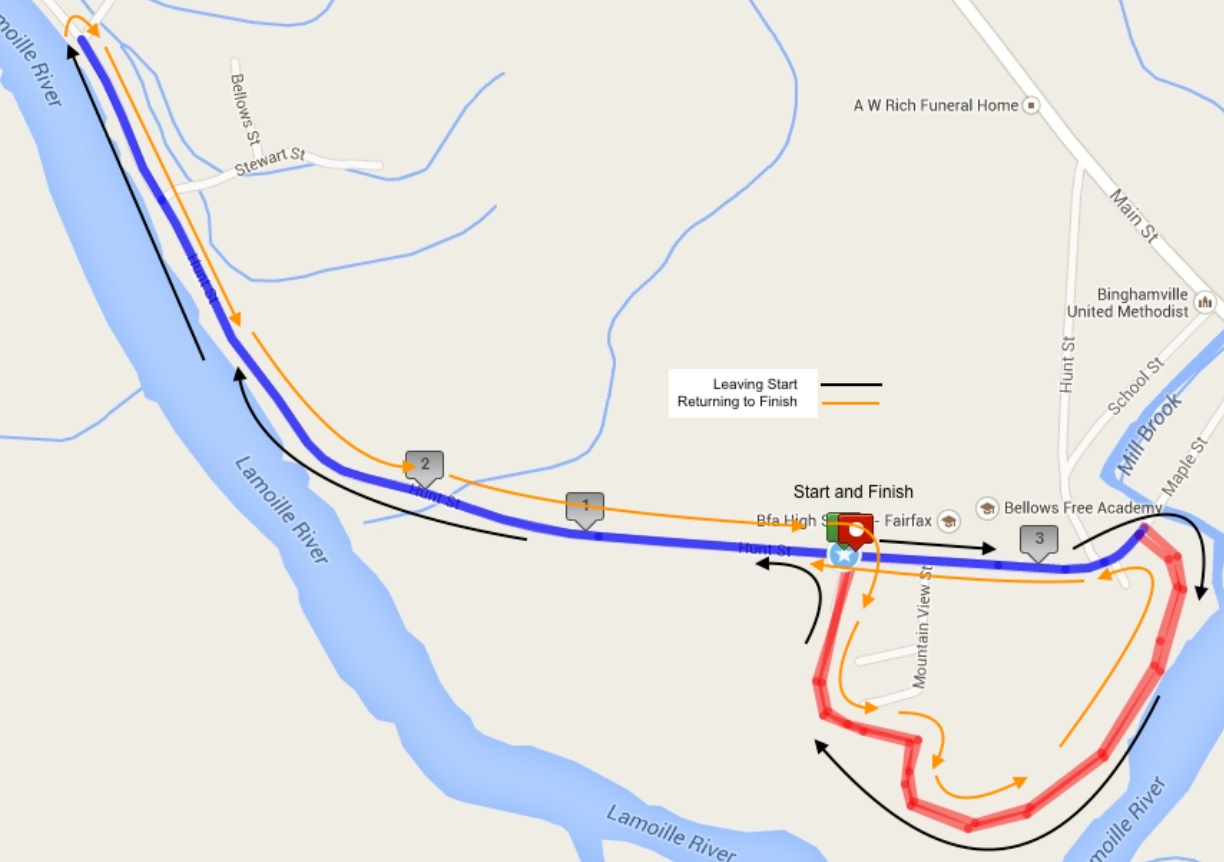 Spring Fever 5K Run/Walk Course Map – Fairfax Parks & Recreation Department
